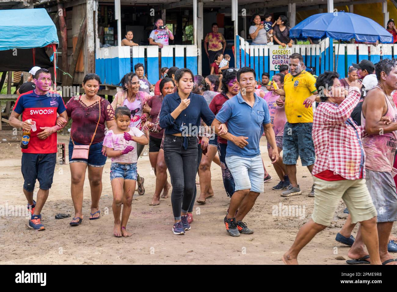 Carnival in Belen is known as Omagua and involves dancing around a ...