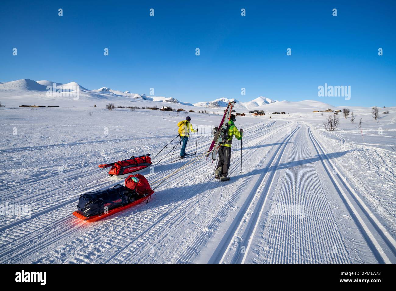 Ski touring in Rondane National Park, Norway Stock Photo - Alamy