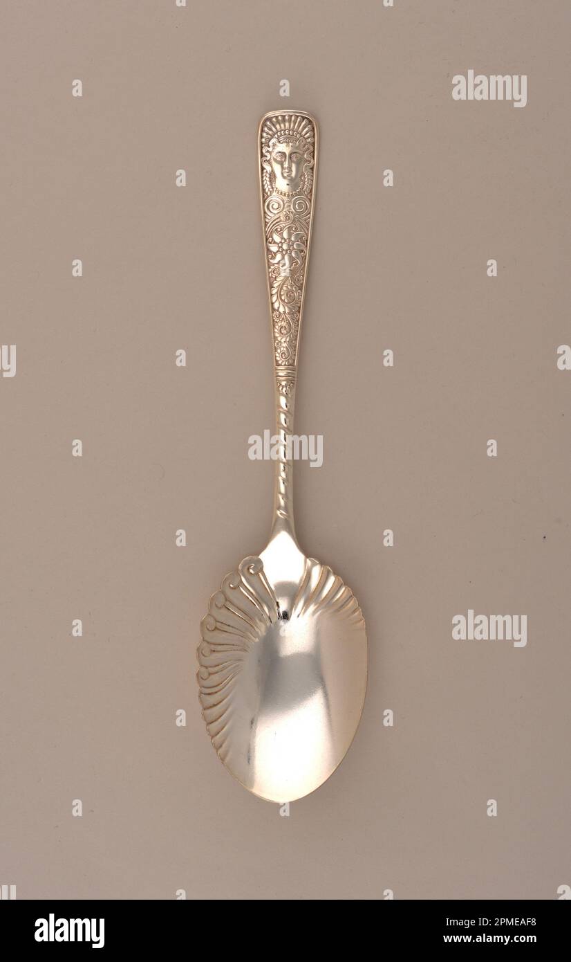 "Assyrian Head" pattern Berry Spoon; Designed by Rogers Brothers Silver ...