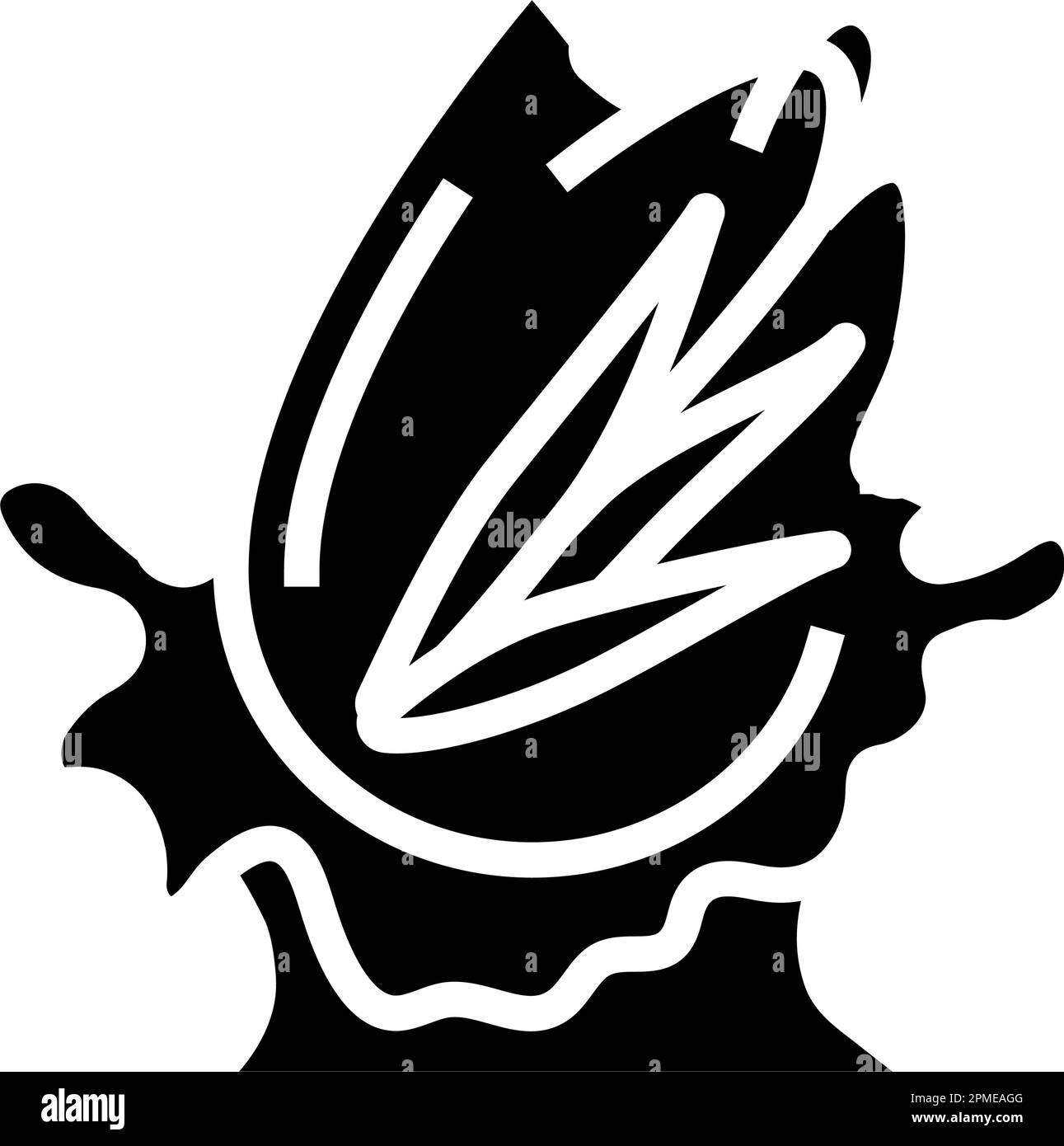 rice oil liquid yellow glyph icon vector illustration Stock Vector ...