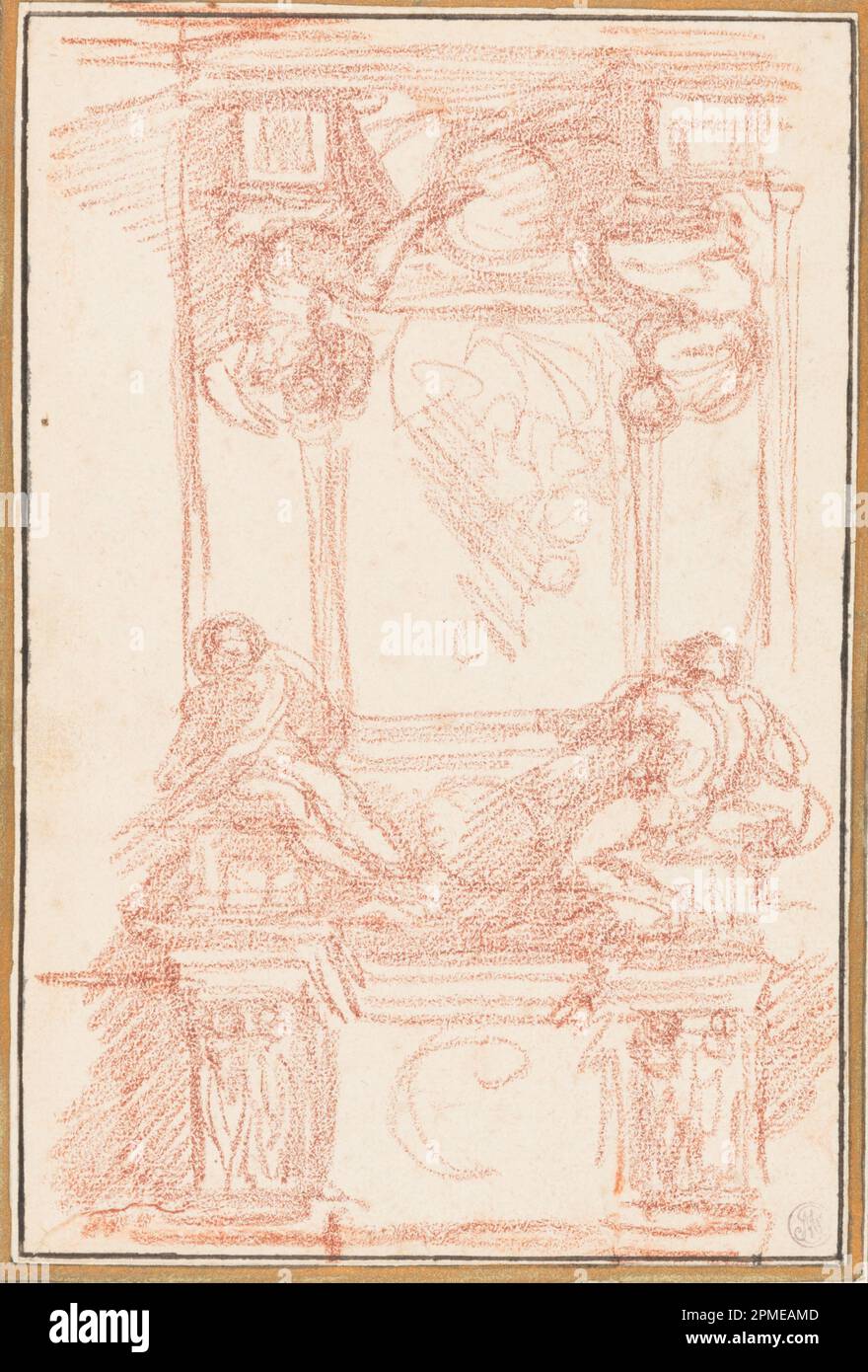 Drawing, Detail from Sistine Chapel ceiling; Jean-Robert Ango (French ...
