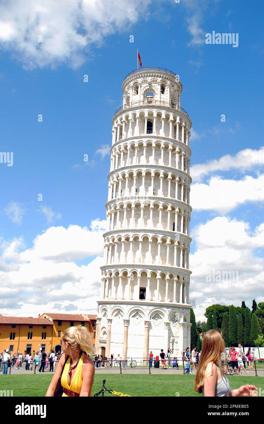 The Leaning Tower of Pisa, known worldwide for its unintended tilt ...