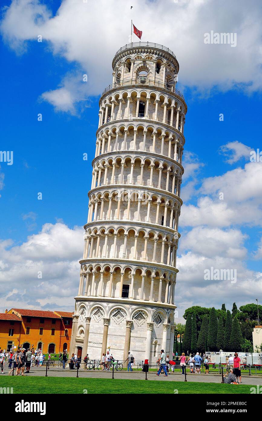 The Leaning Tower of Pisa, known worldwide for its unintended tilt ...