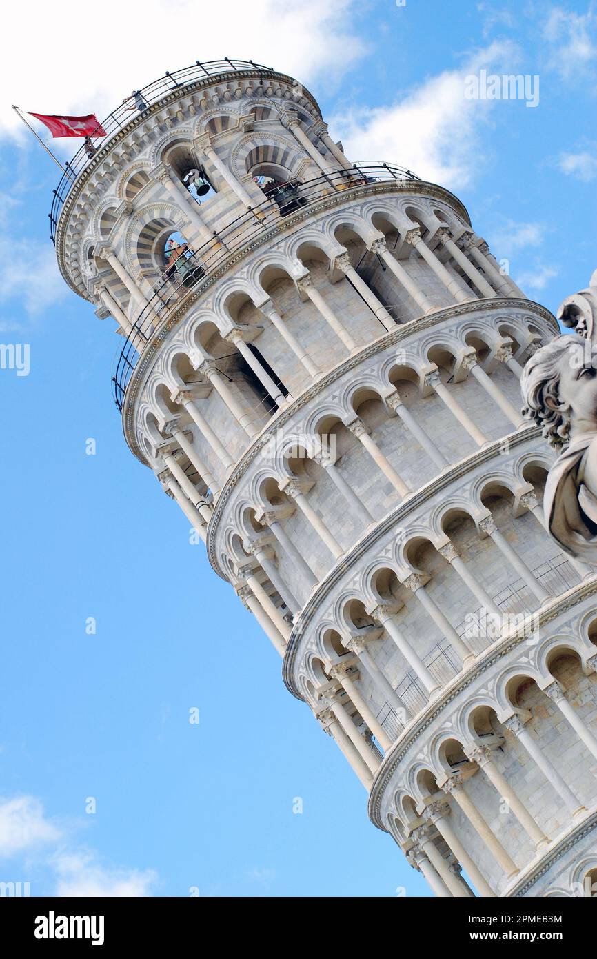 The Leaning Tower of Pisa, known worldwide for its unintended tilt ...