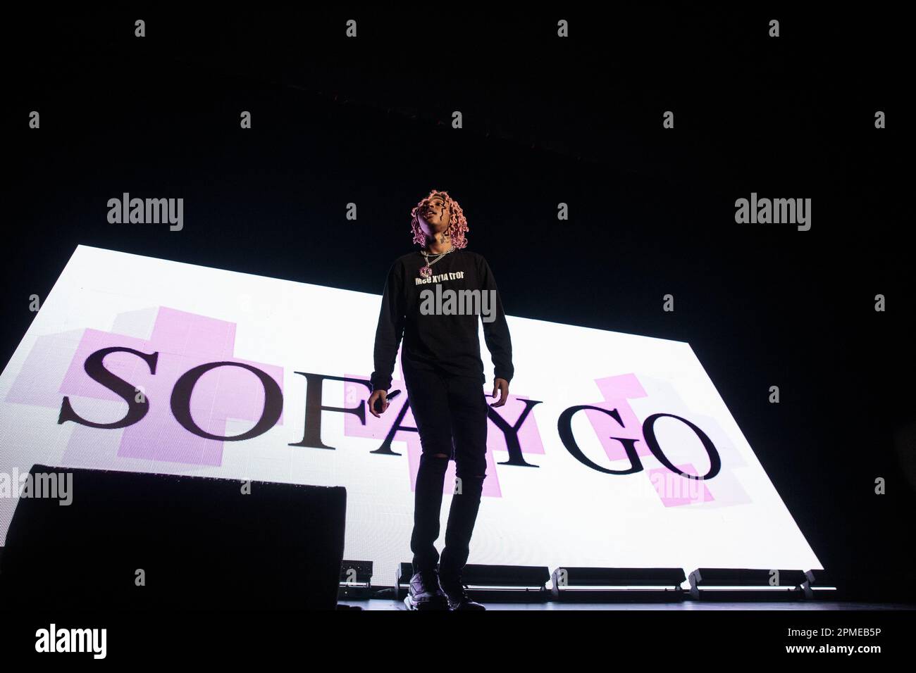 Atlanta Rapper SoFaygo perform on stage at Scotiabank Arena in Toronto ...