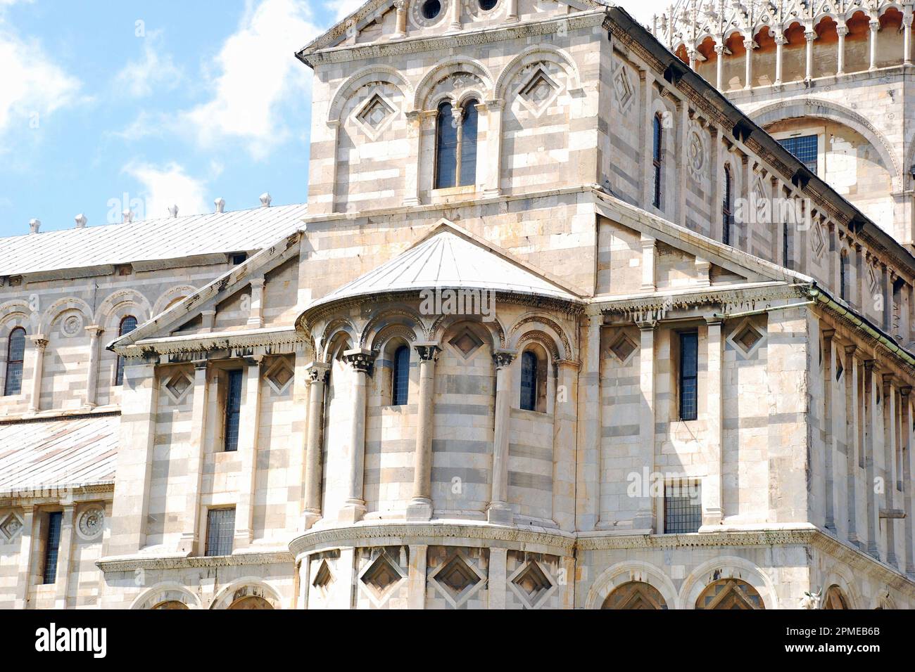 Pisa Cathedral, located in the Leaning Tower of Pisa complex, known ...