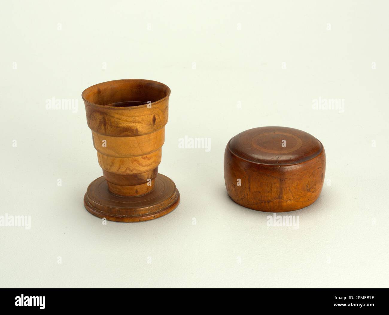 Beaker And Cover; wood, turned, fruit wood Stock Photo - Alamy