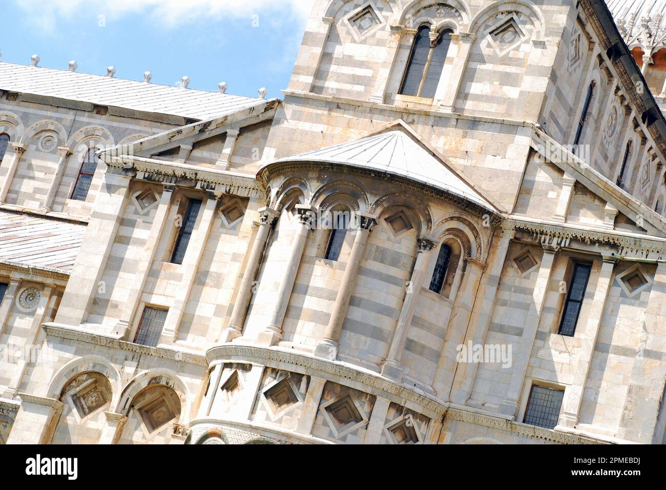 Pisa Cathedral, located in the Leaning Tower of Pisa complex, known ...