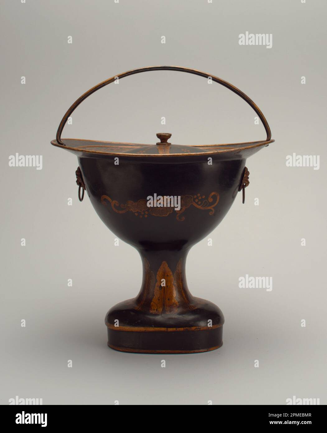 Coal Scuttle And Cover; enameled tôle, metal; Overall: 62 x 50.5 x 35.5 ...