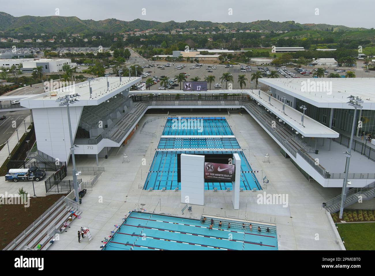 A general overall aerial view of Mt. San Antonio College Aquatics ...