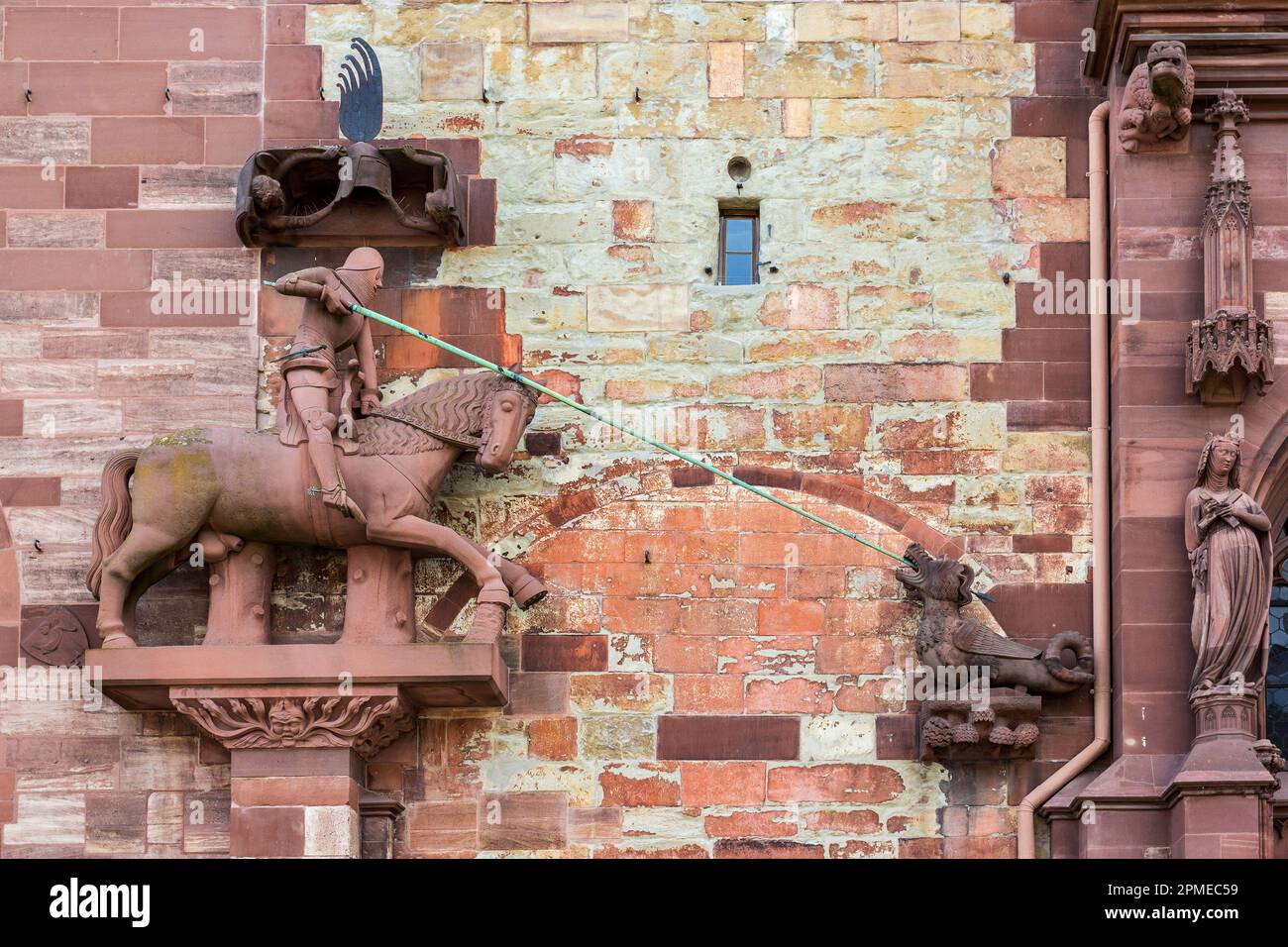 The legend Saint George is fighting against a dragon monster on the ...