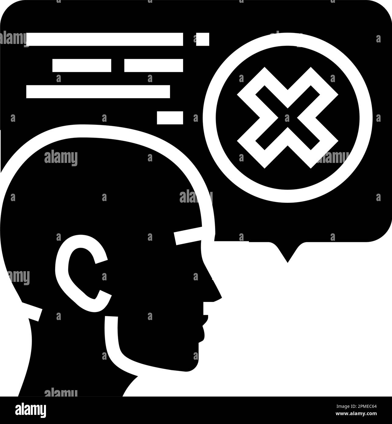 wrong answer glyph icon vector illustration Stock Vector Image & Art ...