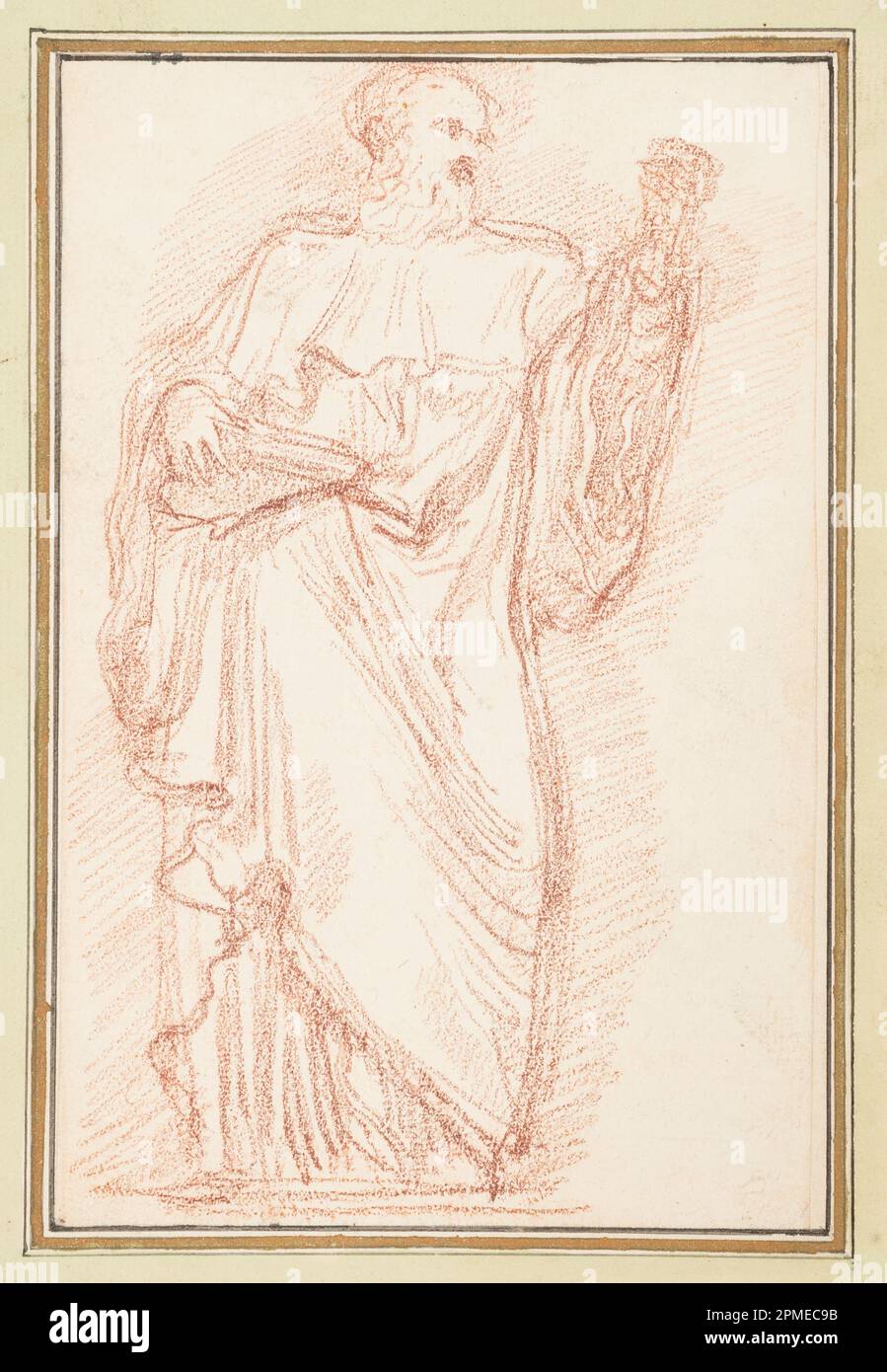 Drawing, Standing male figure with book; Jean-Robert Ango (French ...