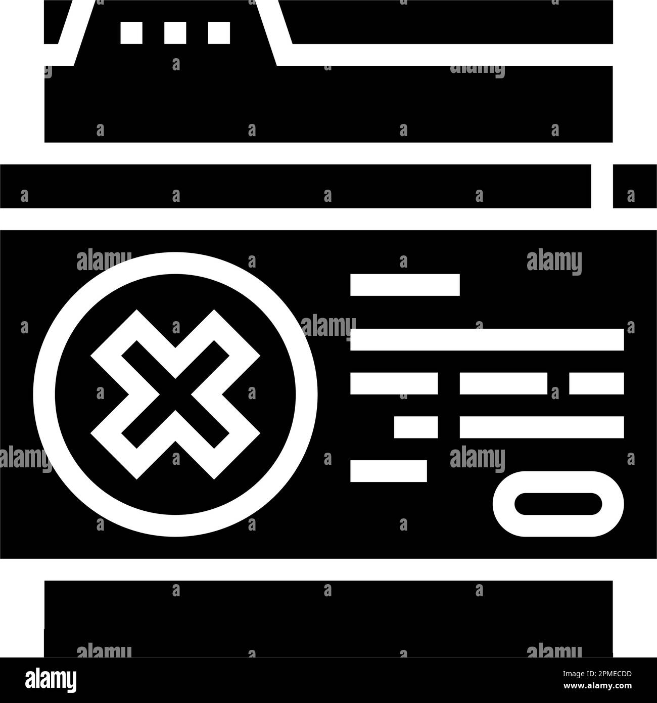 file deny glyph icon vector illustration Stock Vector Image & Art - Alamy