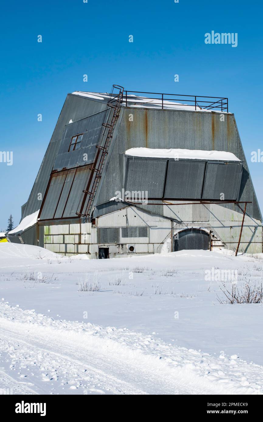 Black Brant rocket launcher at the decommissioned rocket range in ...