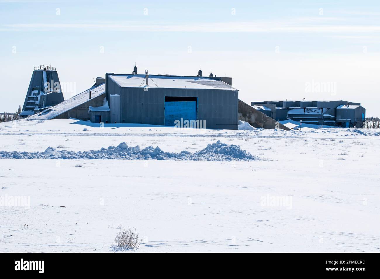 Black Brant rocket launcher at the decommissioned rocket range in ...