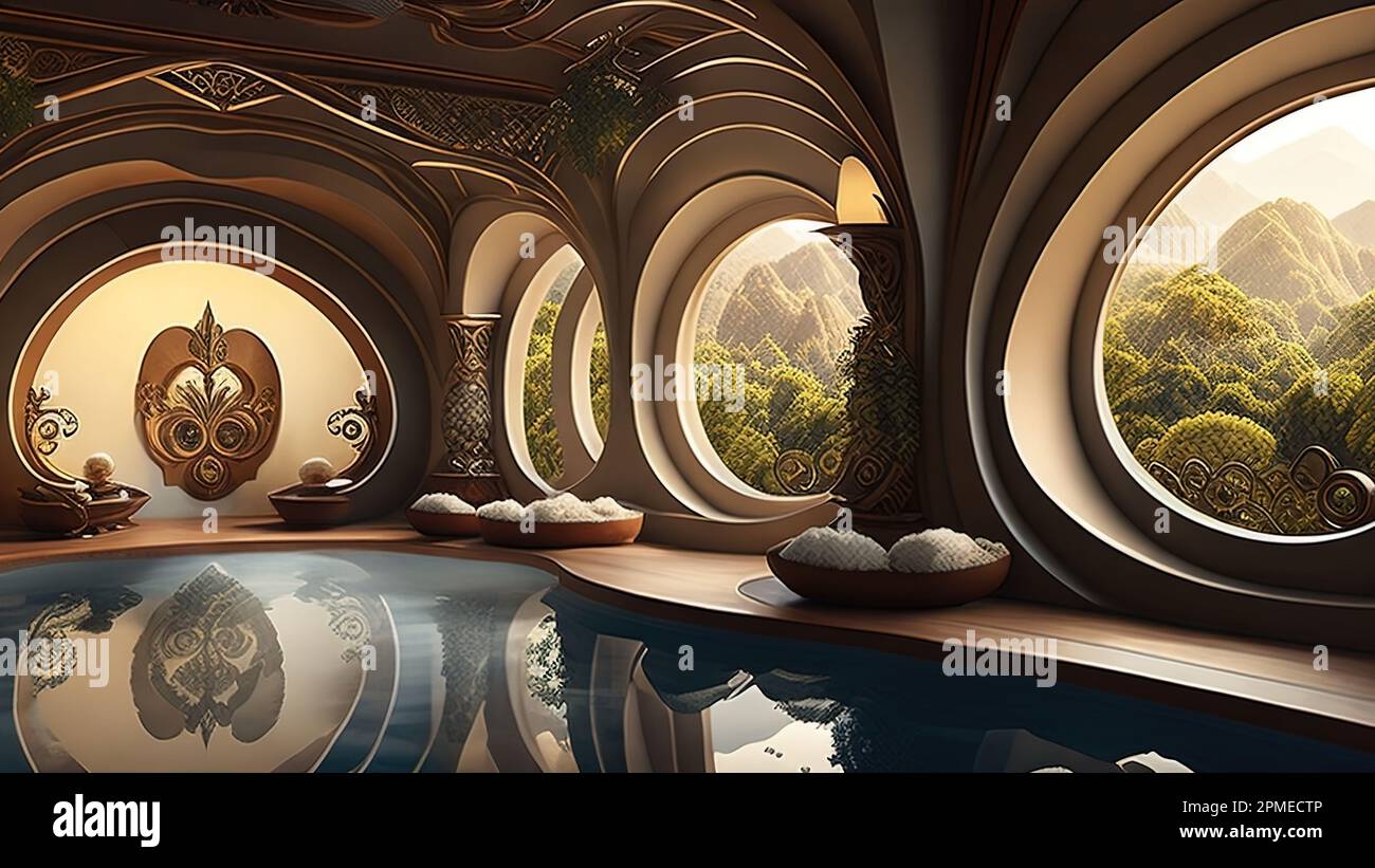 Fantasy bath house hi-res stock photography and images - Alamy