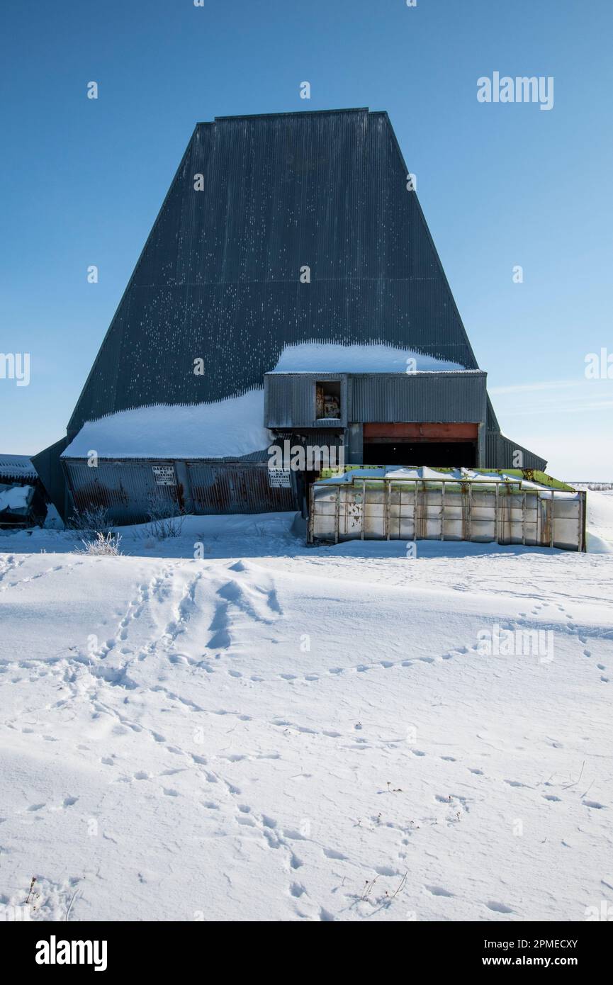 Black Brant rocket launcher at the decommissioned rocket range in ...