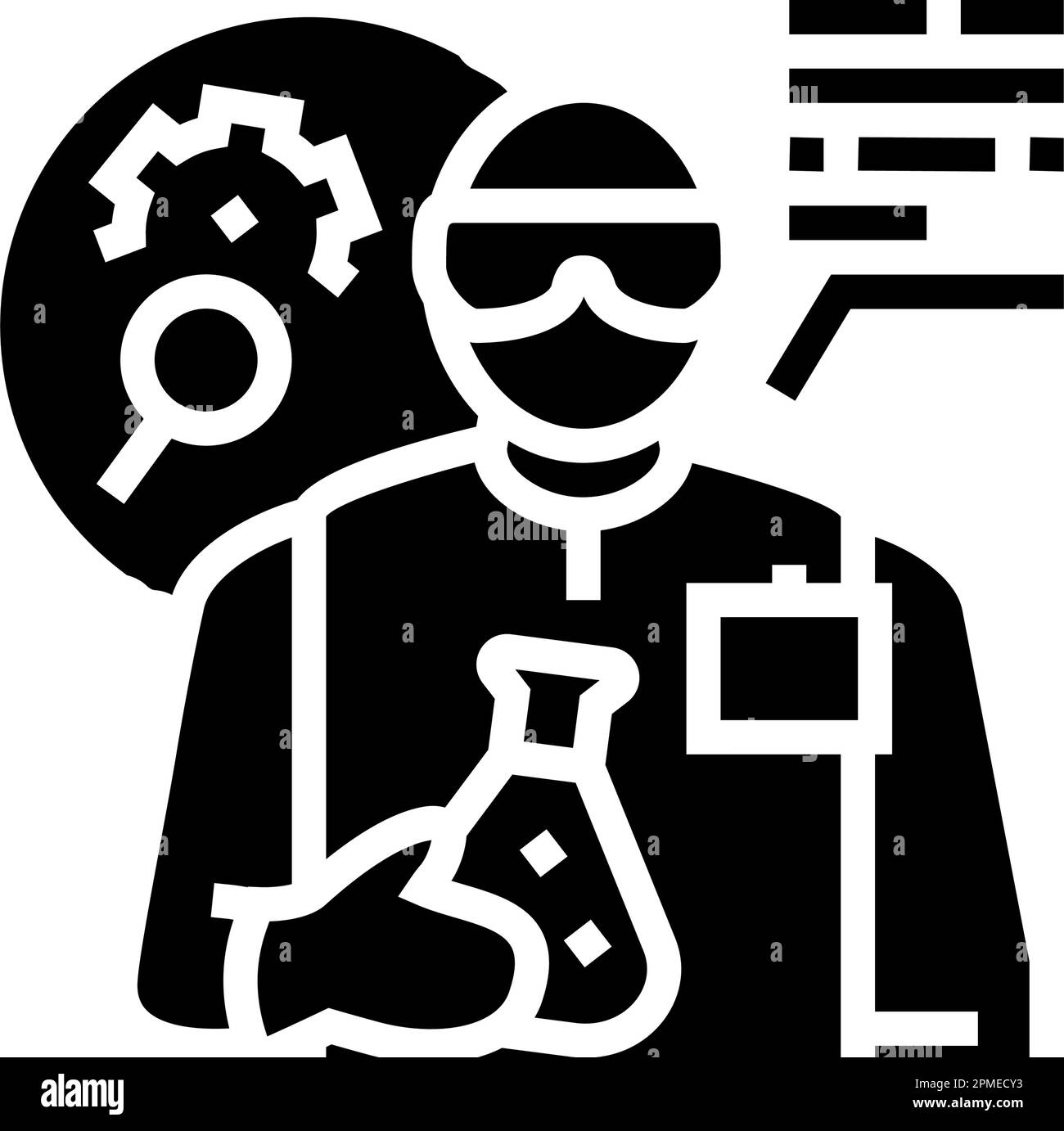investigator scientist worker glyph icon vector illustration Stock ...