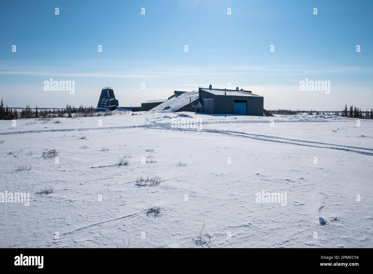 Black Brant rocket launcher at the decommissioned rocket range in ...