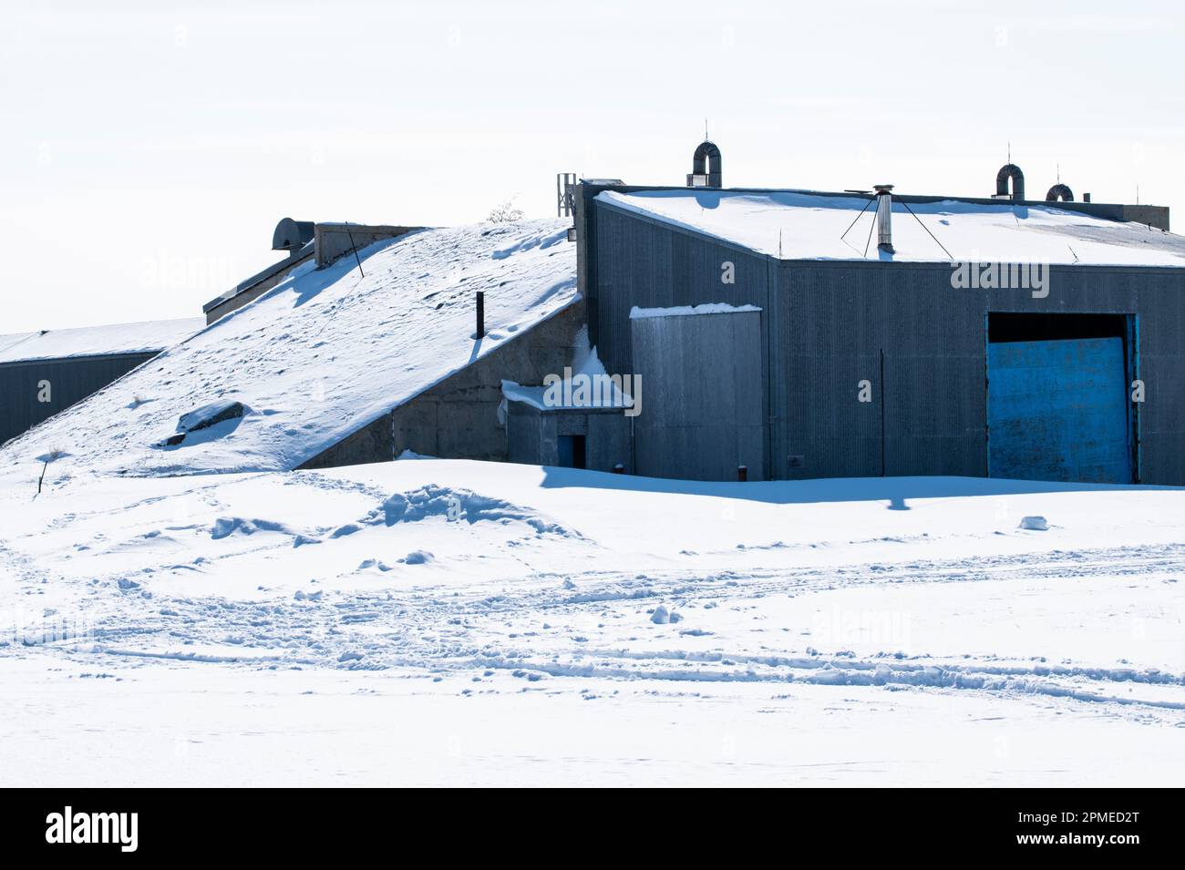 Buildings at the decommissioned rocket range in Churchill, Manitoba ...