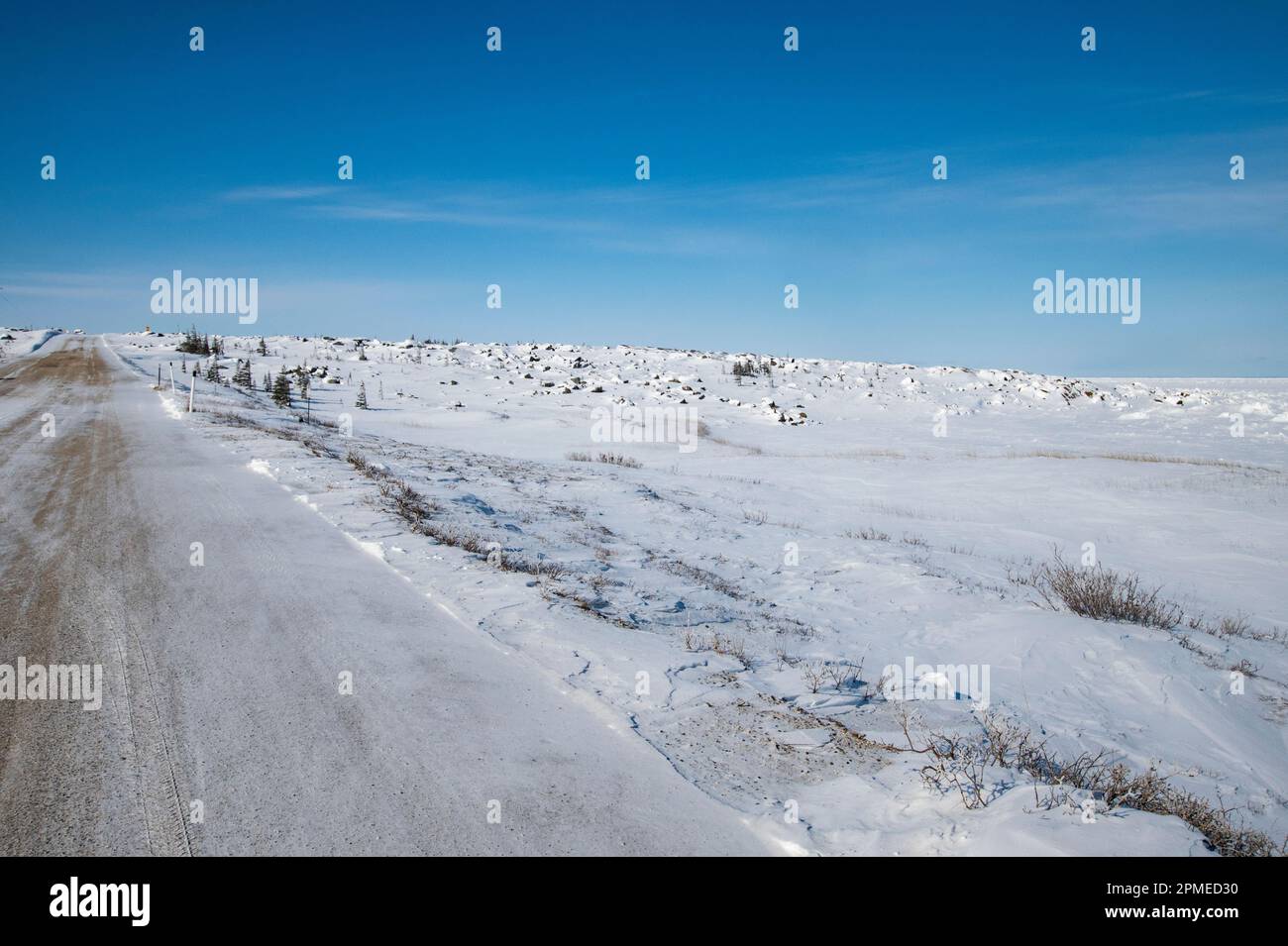 Road in Churchill, Manitoba, Canada Stock Photo - Alamy