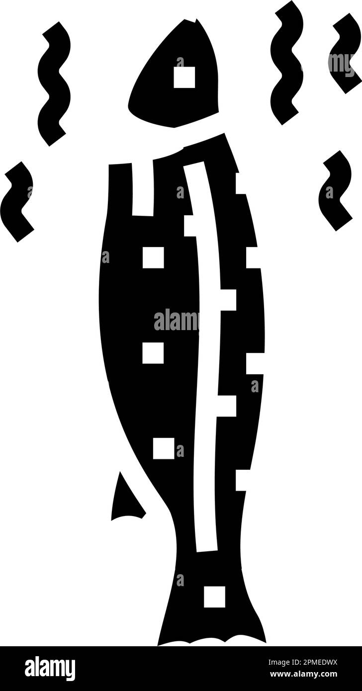 fish smoked glyph icon vector illustration Stock Vector Image & Art - Alamy