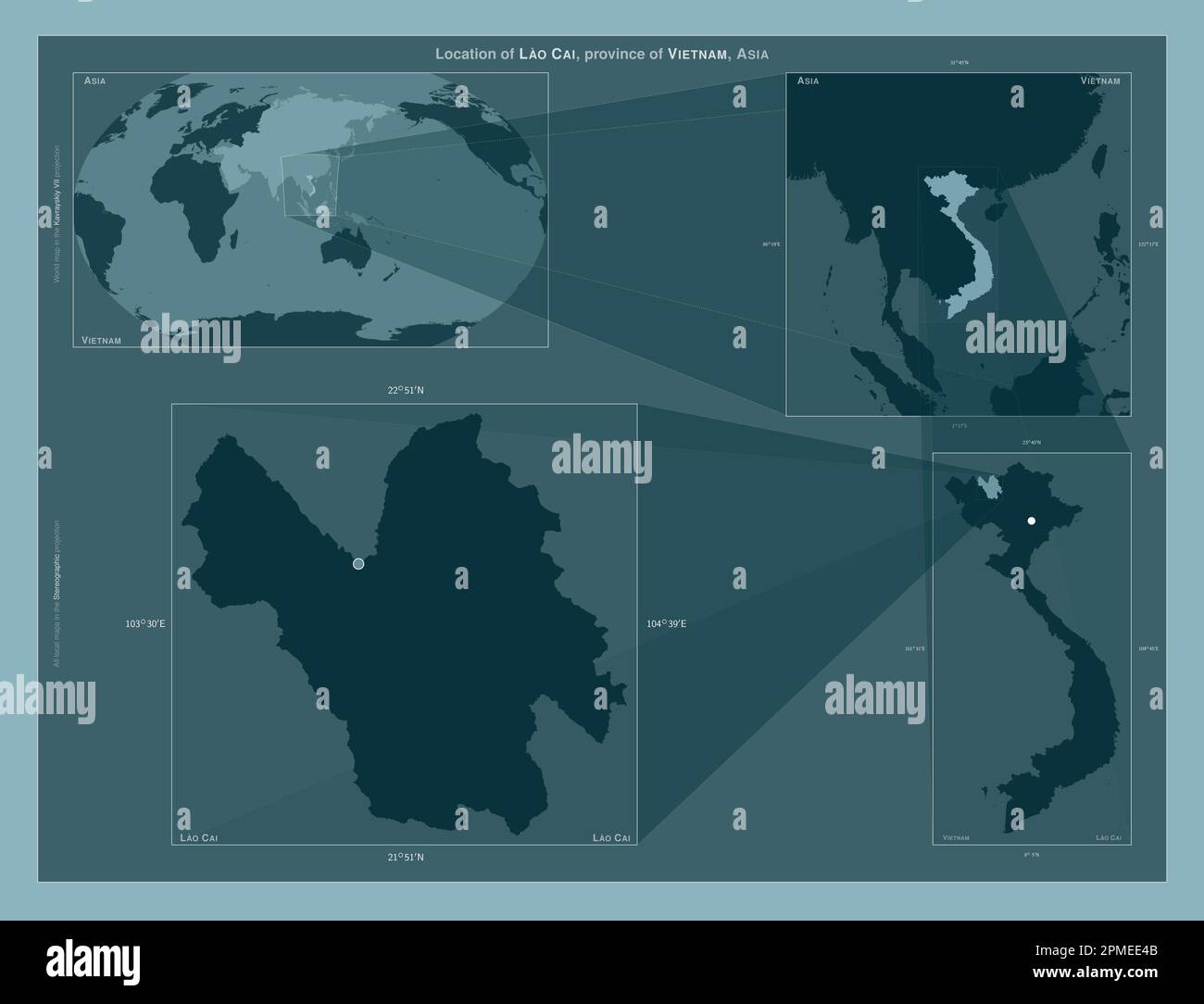 Lao Cai, province of Vietnam. Diagram showing the location of the ...