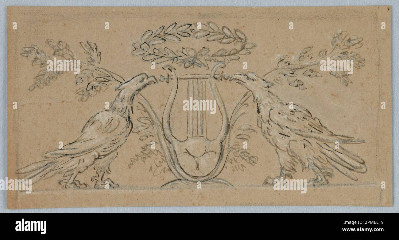 Drawing, Project for the Decoration of an Oblong Panel; Italy; pencil ...