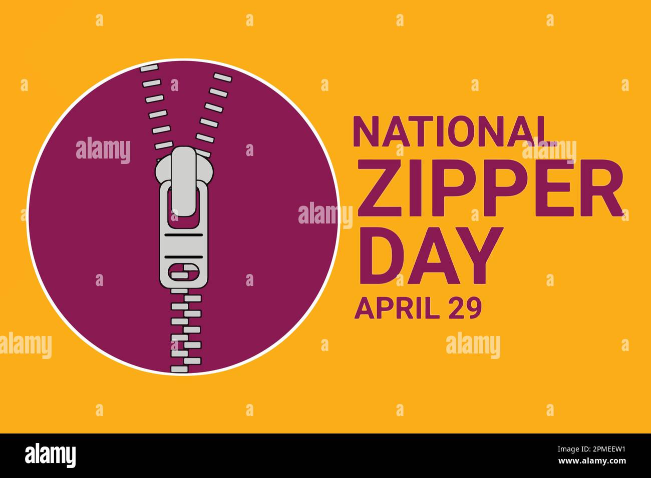 National Zipper Day. April 29. Holiday concept. Template for background ...