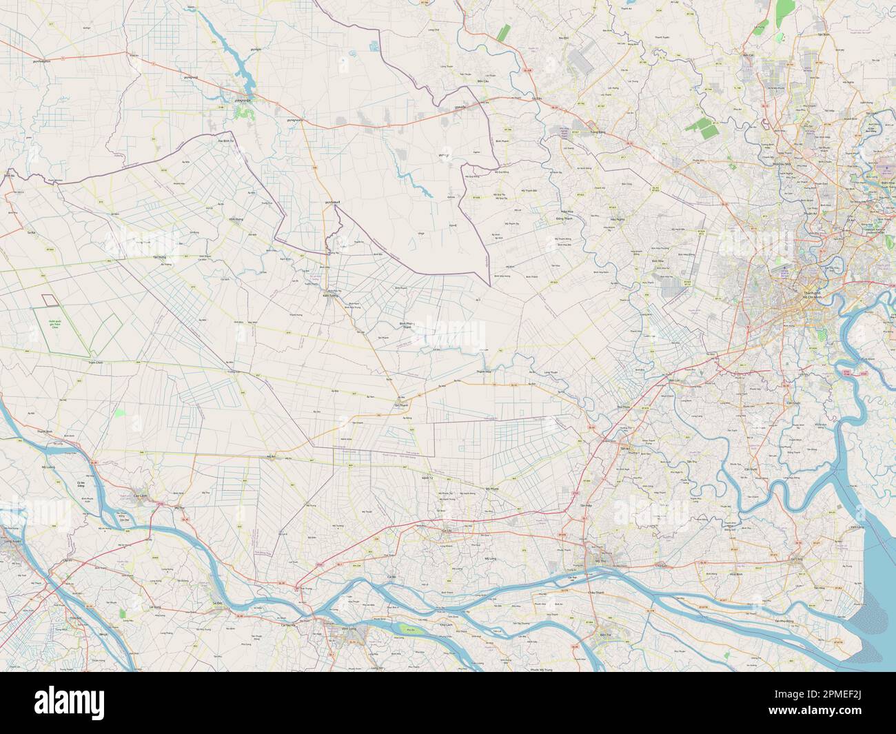 Long An, province of Vietnam. Open Street Map Stock Photo - Alamy