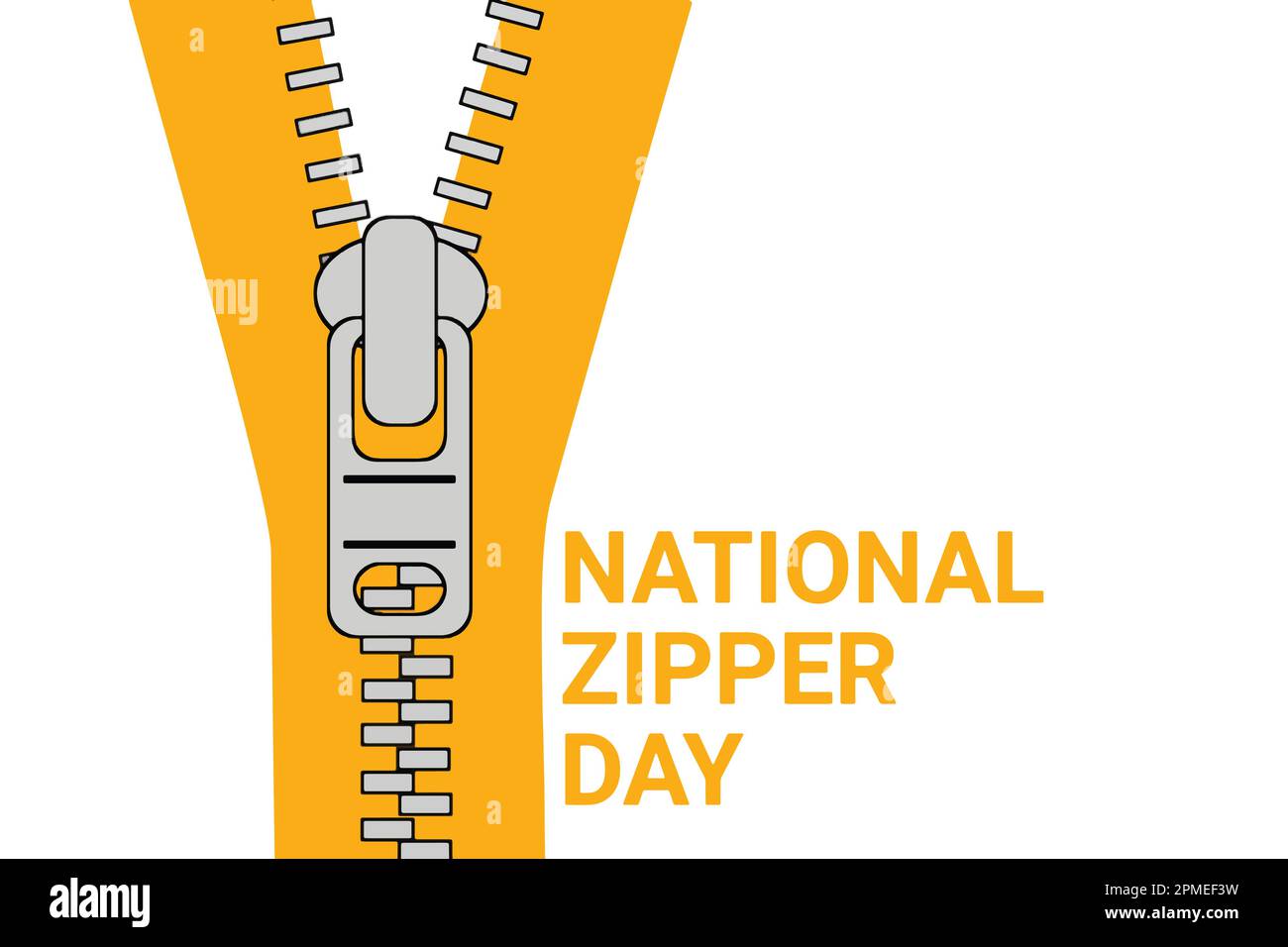 National Zipper Day. Vector illustration on white background with copy ...