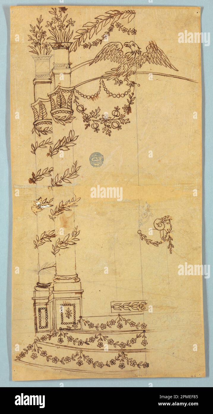 Drawing, Design for a Garden Folly (?); graphite, pen and ink Stock ...