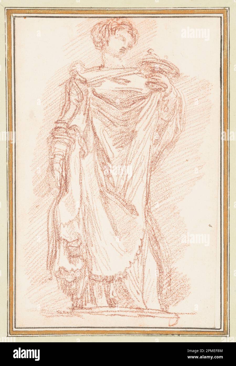 Drawing, Standing male figure in chiton; Jean-Robert Ango (French ...