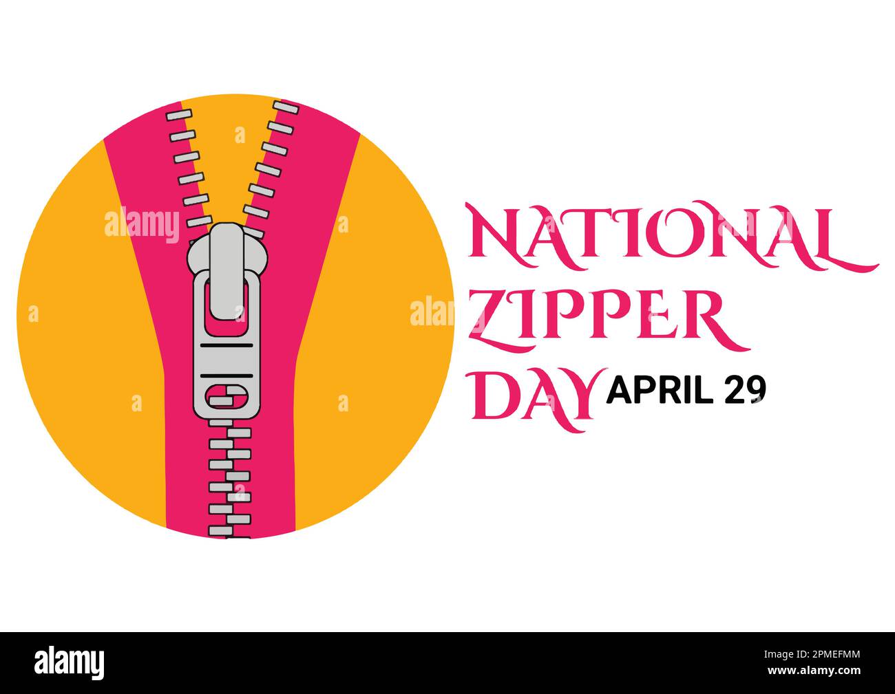 National Zipper Day. April 29. Holiday concept. Template for background ...