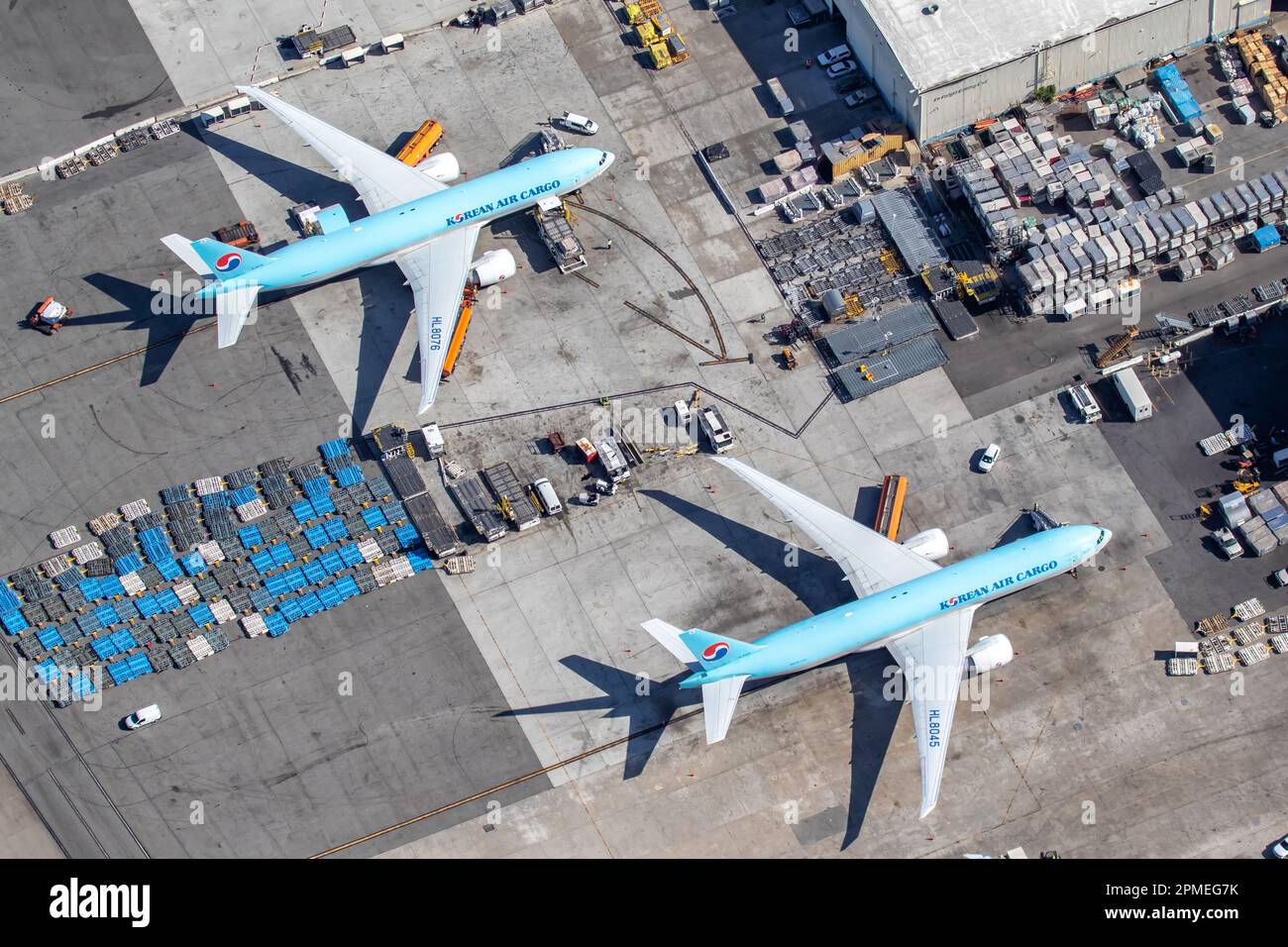 Los Angeles, United States – November 4, 2022: Korean Air Cargo Boeing ...