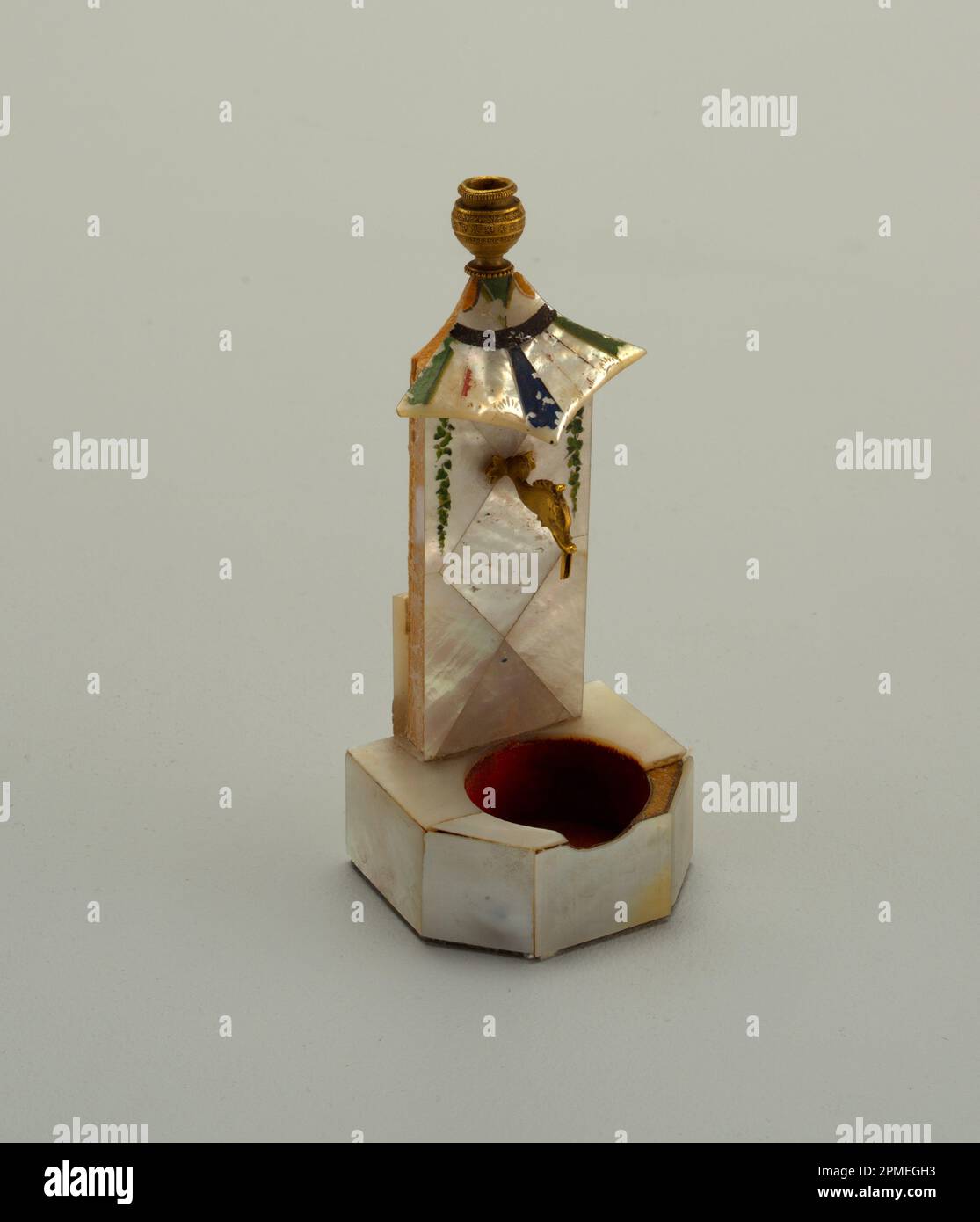 fountain Miniature; Italy; mother-of-pearl; Overall: 12.2 x 5.5 cm (4 ...