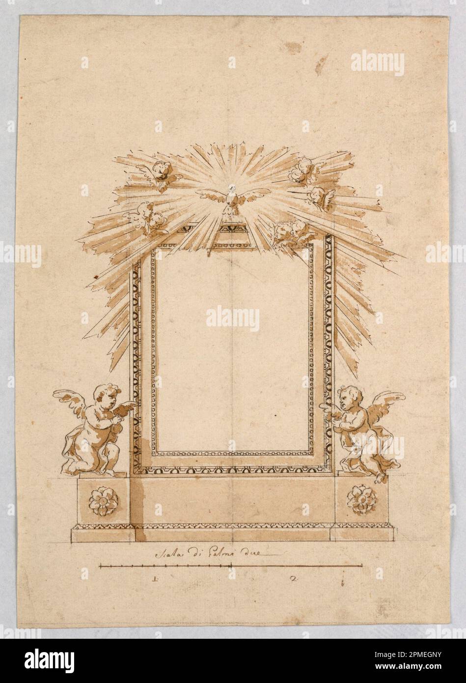 Drawing, Design for a Standing Frame Intended for a Picture with a ...
