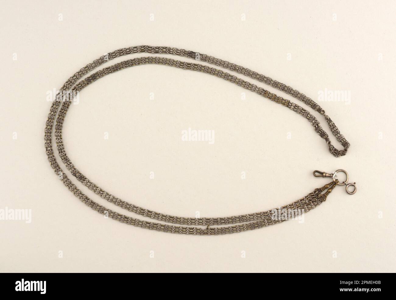 Chatelaine Chain (India); silver; (clasped, approx.): 62.5 x 0.5 cm (24 ...