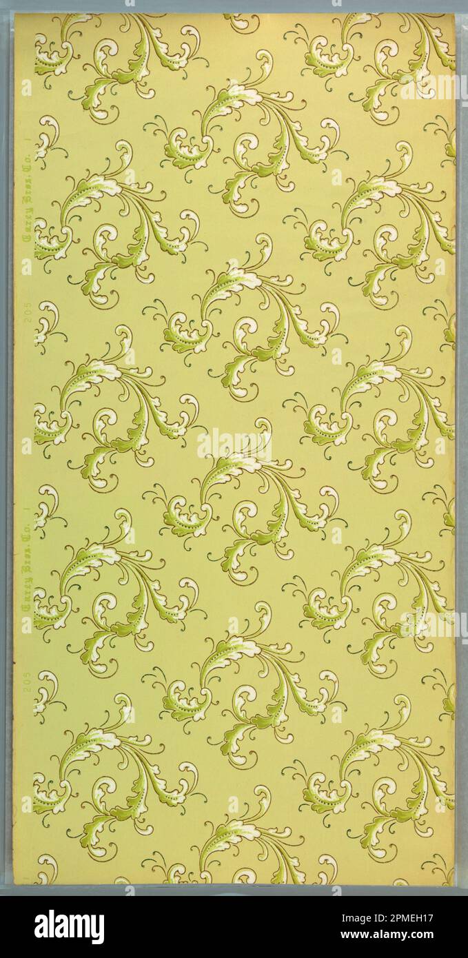 Ceiling Paper (USA); Manufactured by Carey Bros. W.P. Mfg. Co.; machine ...