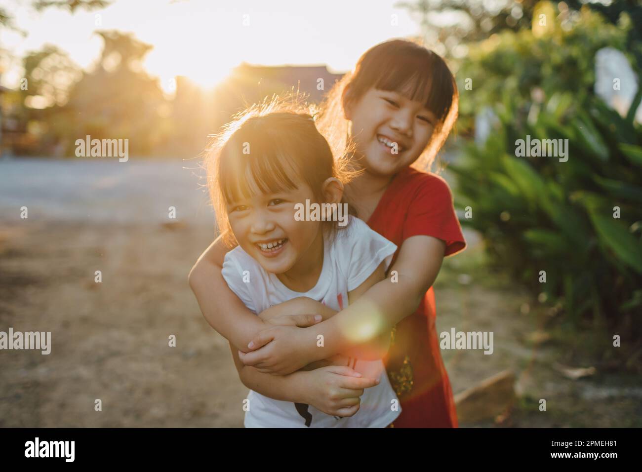 Portrait of emotional face expression of smiling and laughing of Asian ...