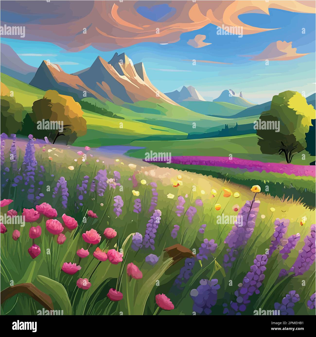 Mountain Wildflowers Wallpaper