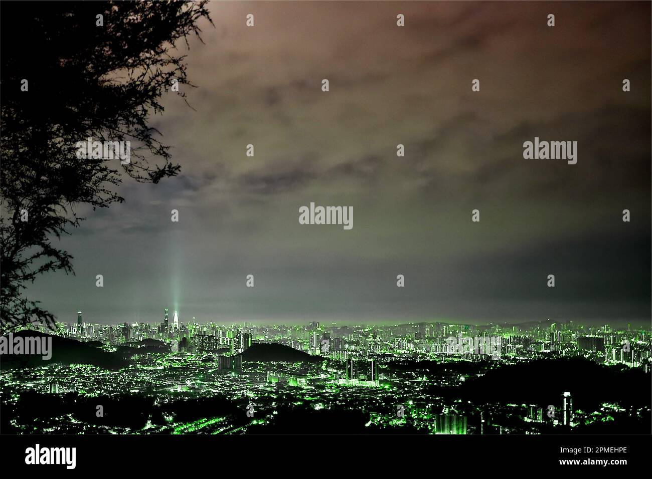 imagination view of city at night Stock Photo - Alamy