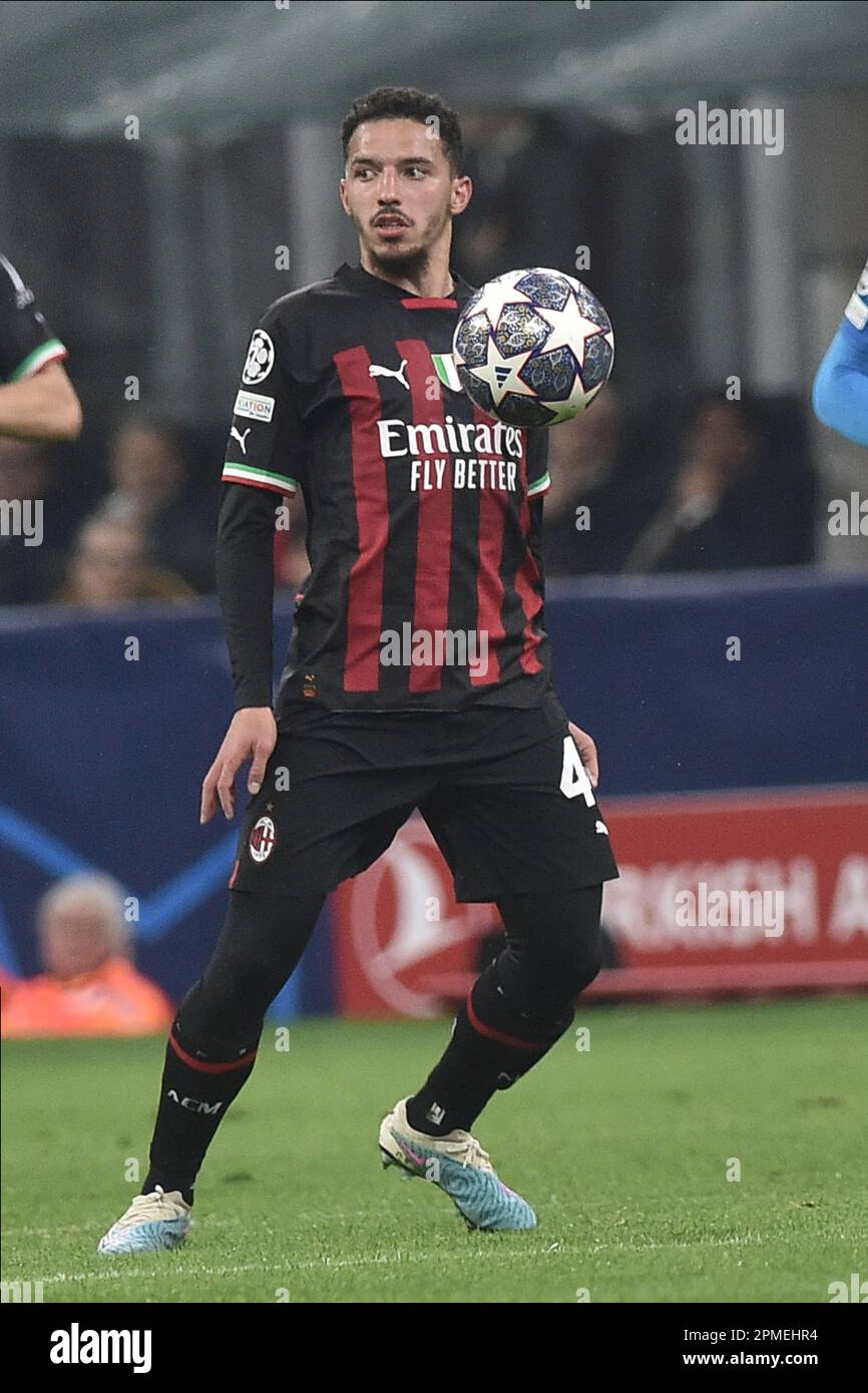 Milan, Italy. 12th Apr, 2023. Ismael Bennacer of AC Milan in action ...