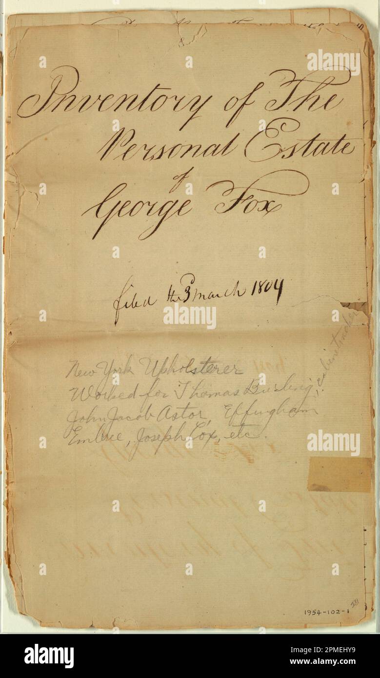 Estate inventory hi-res stock photography and images - Alamy