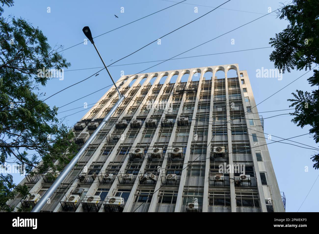 Low angle view of a beautiful skyscraper in Mumbai, India Stock Photo ...