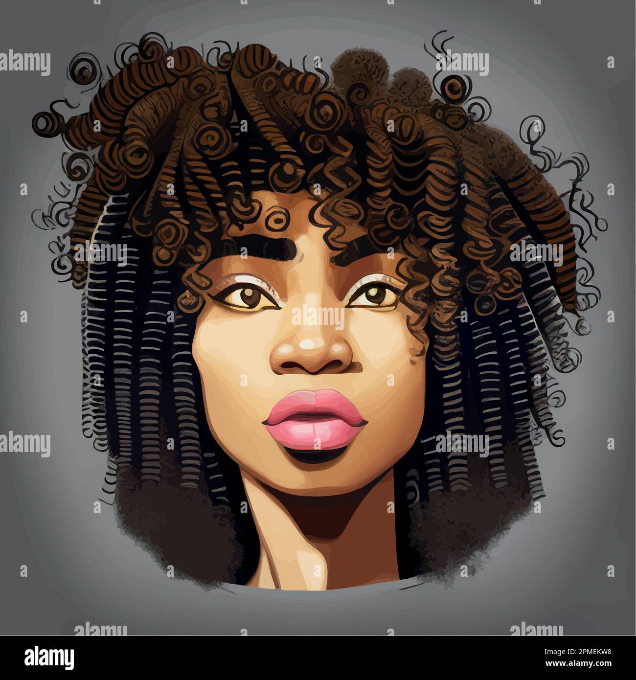 African head shot portrait Stock Vector Images - Alamy