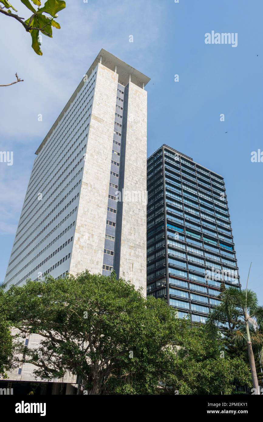 The exterior of the iconic Air India Building at Nariman Point in ...
