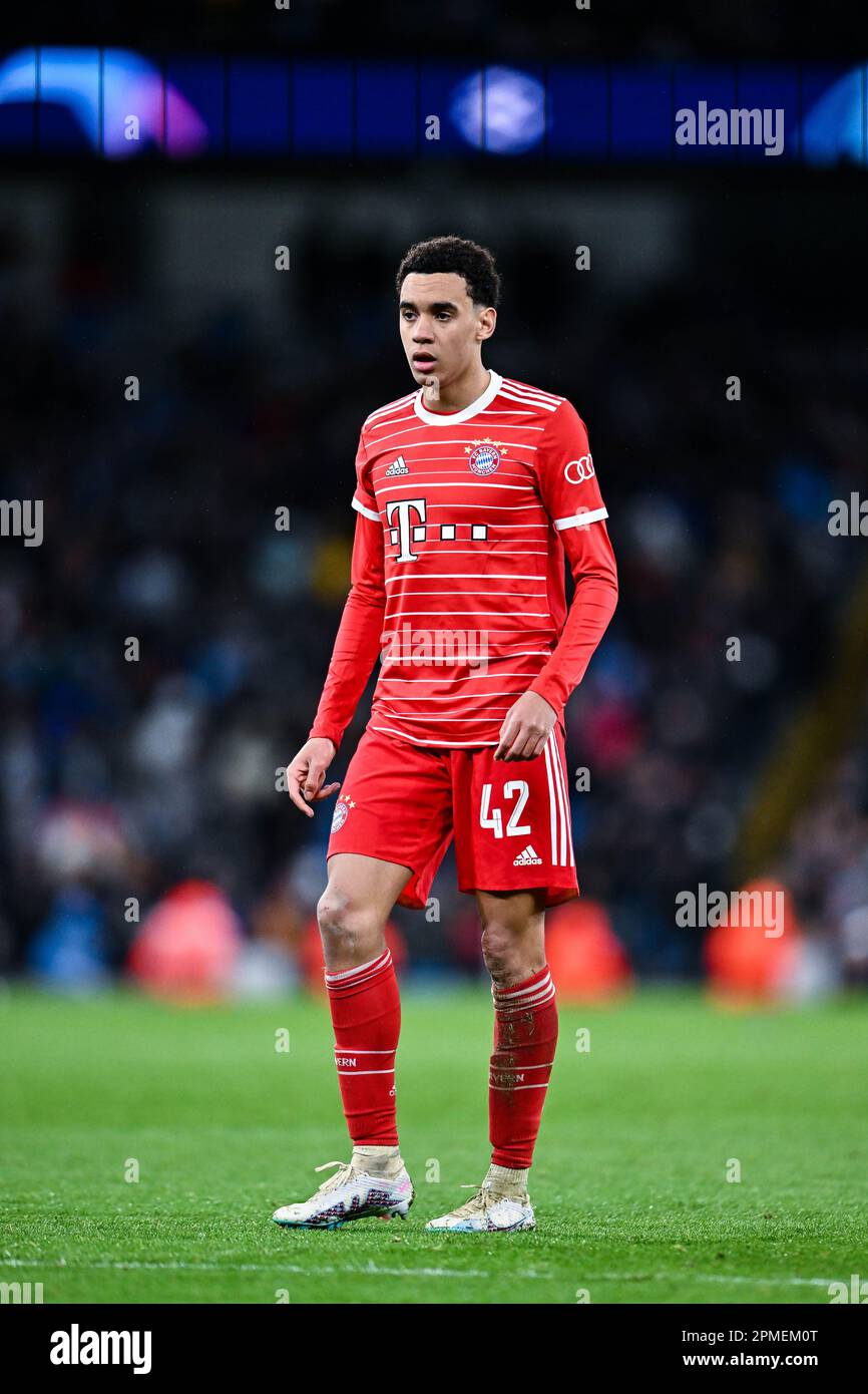 England, Manchester - 11 April 2023 - Jamal Musiala of Bayern Munich ...