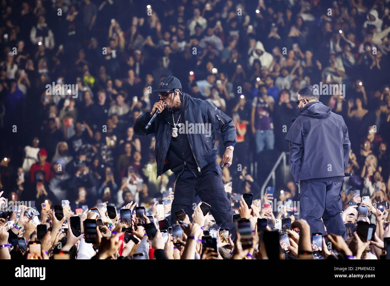 Travis Scott joins rapper NAV on stage during the Never Sleep Tour in ...